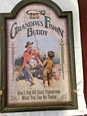 Grandpa's Fishin Buddy 3D Wall Hanging | eBay