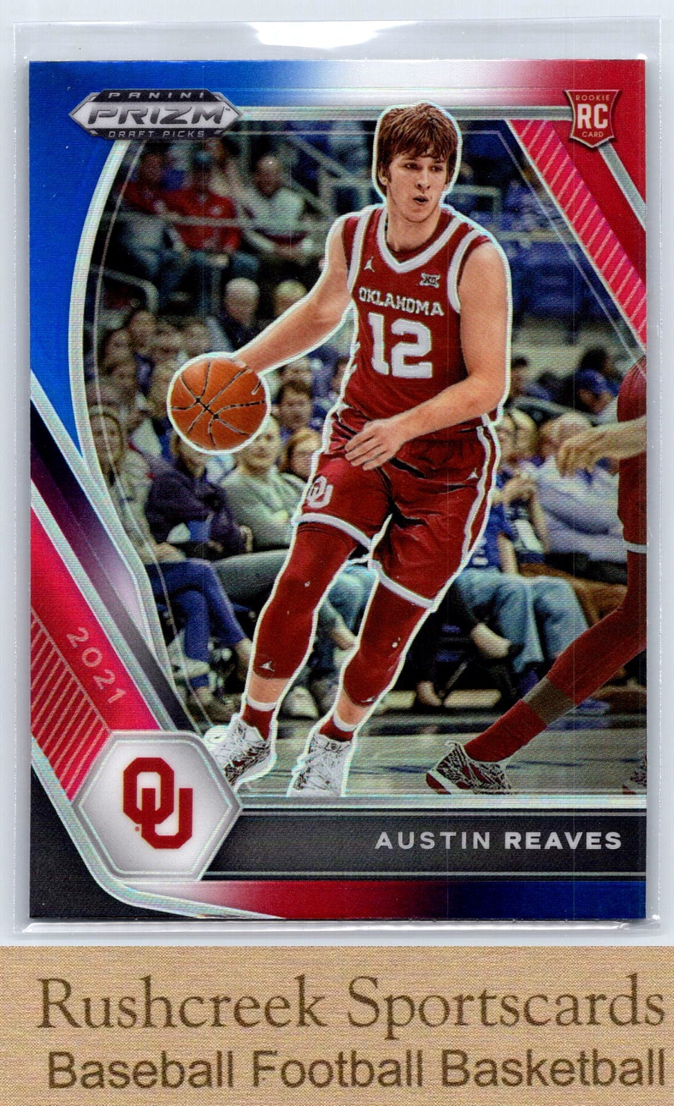 2021 Panini Prizm Draft Picks #49 Austin Reaves RC Rookie Red White ...