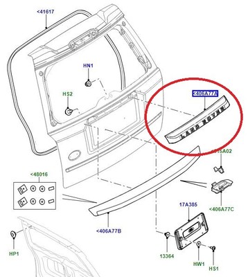 Freelander 2 Rear Tailgate Moulding Genuine Land Rover LR020189 | eBay