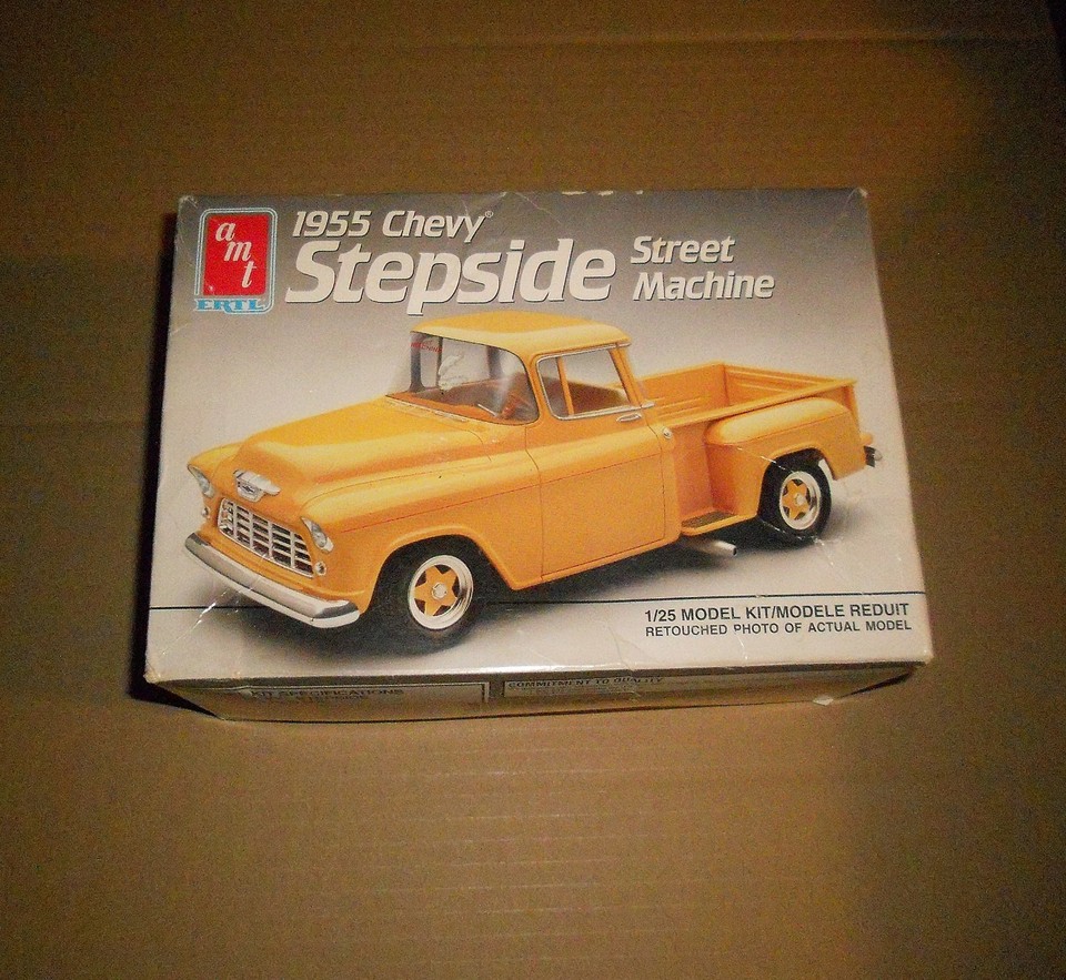 Two Chevy Pickup Truck Model Kits--55 CHEVY STEPSIDE & 64 CHEVY PICKUP ...