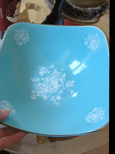 MIDWINTER Rhapsody Turquoise Serving Dish Salad Bowl Stylecraft ...