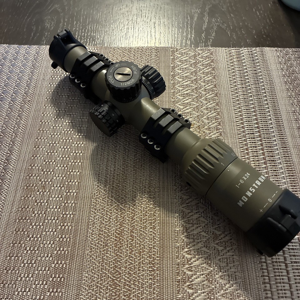 Monstrum G3 1-6x24 First Focal Plane FFP Rifle Scope Illuminated MOA ...