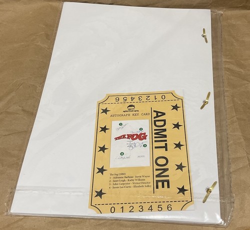 The Fog Signed Autograph Script John Carpenter Jamie Lee Curtis Movie ...