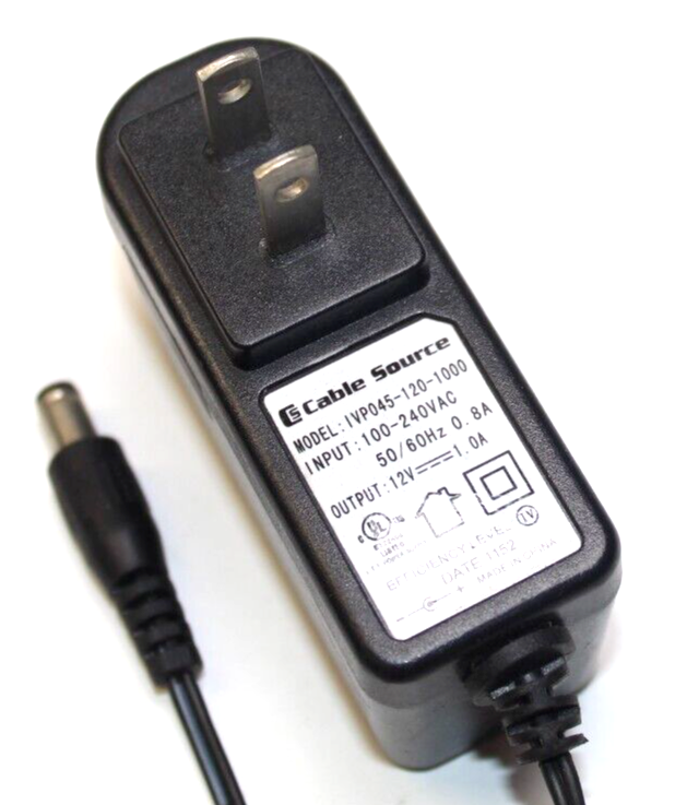 Cable Source IVP045-120-1000 AC Power Adapter Output 12V DC 1.0A | eBay