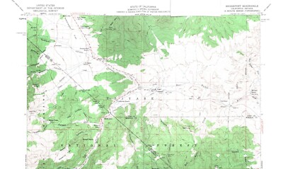 Bridgeport Quadrangle California-Nevada 1958 Topo Map USGS 15 Minute ...