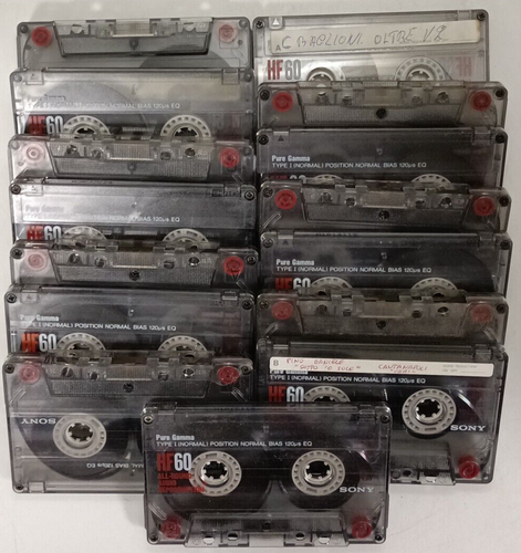 Lotto 15x SONY HF 60 1990 musicassette vergini cassette tape vintage | eBay