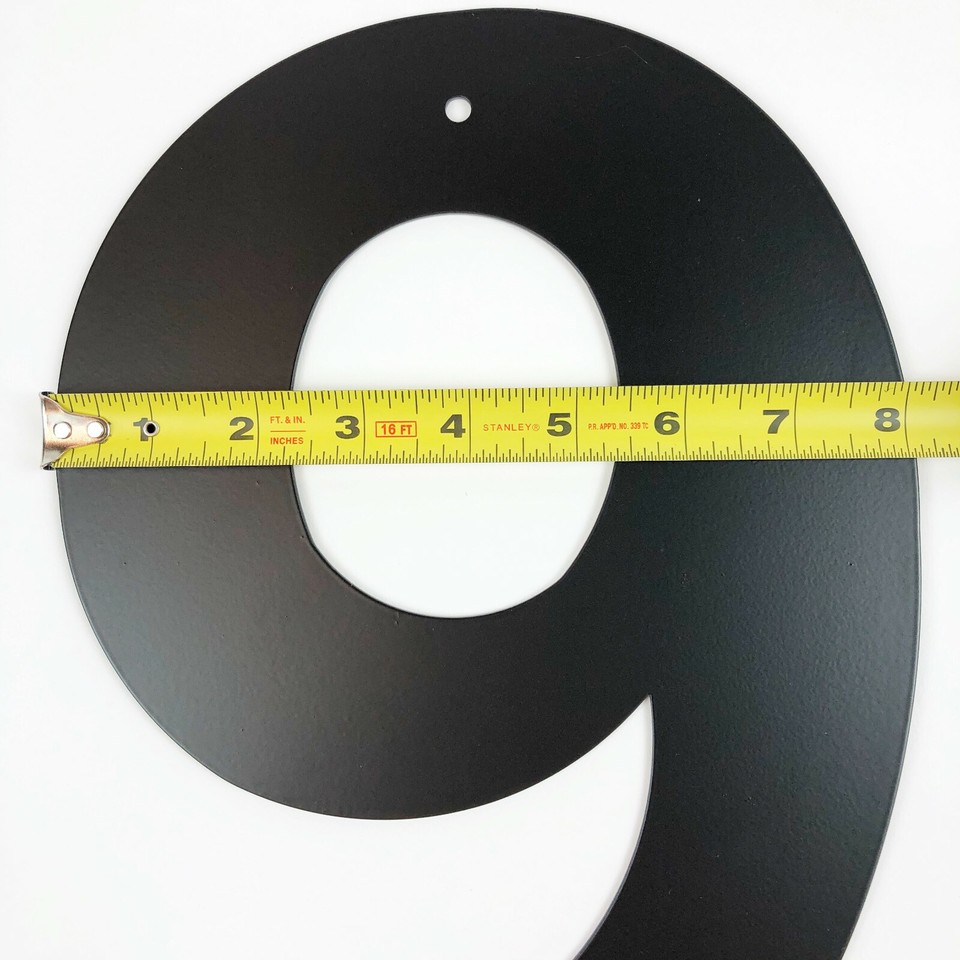 12 inch 0 to 9 Large Numbers Black Metal Iron Home House Street ...