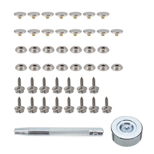 47pcs Snap Button Set Stainless Steel Buttons For Tarpaulin Tent | eBay