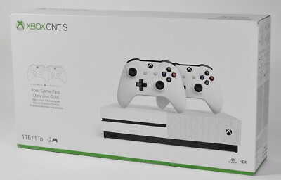 Microsoft Xbox One S 2 Controller Bundle,OVP,1TB,4K Blue-Ray,HDR,sealed | eBay.de