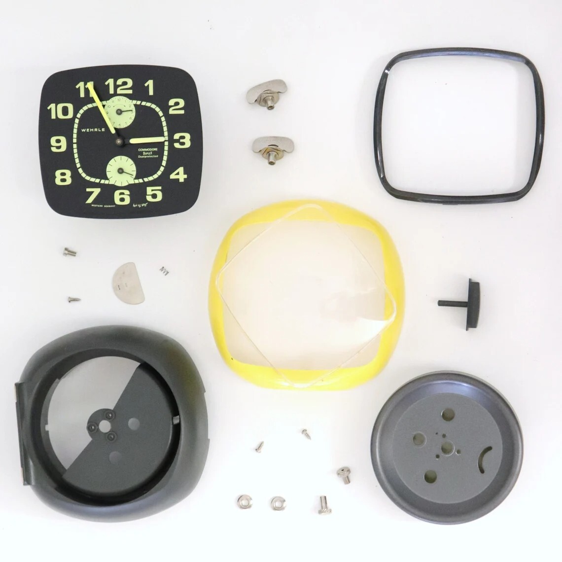 WEHRLE COMMODORE DUPLEX COMMANDER SUPER RARE MODEL! Mantel Alarm Clock ...