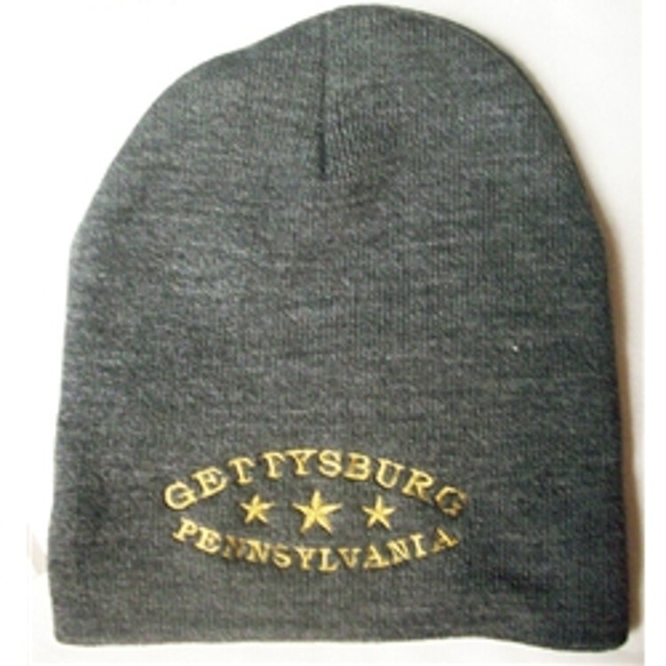 GETTYSBURG PENNSYLVANIA 3 STAR GREY BEANIE HAT CAP NEW | eBay