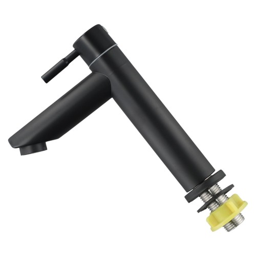 Robinet mitigeur ??vier cuisine salle de bain lavabo en acier inoxydable noir ro | eBay