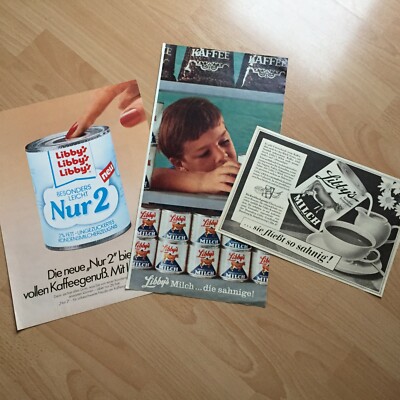 3x ORIG WERBUNG REKLAME 1954 LIBBY'S Milch Kondensmilch | eBay.de