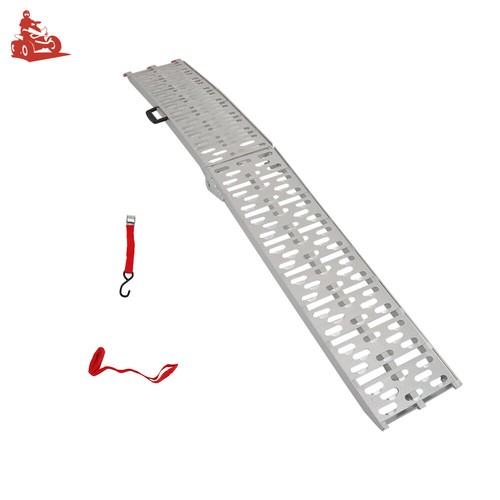 Aluminum ATV UTV Folding Motorcycle Lawn Mower Loading Arched Ramps 750 ...