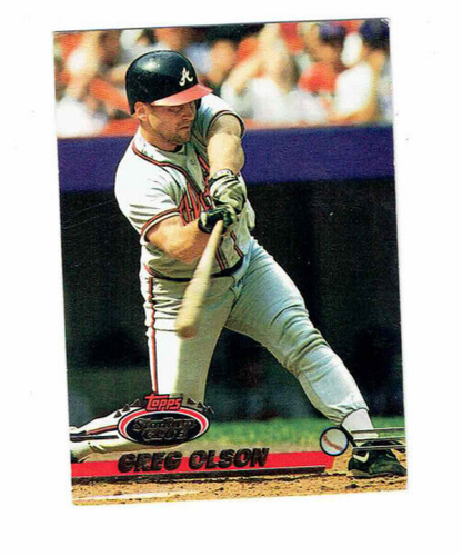 Greg Olson Atlanta Braves Catcher #450 Topps Stadium Club 1993 # ...