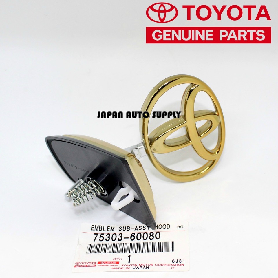 OEM Genuine Toyota 98-07 Land Cruiser Front Hood T Emblem Badge Gold ...