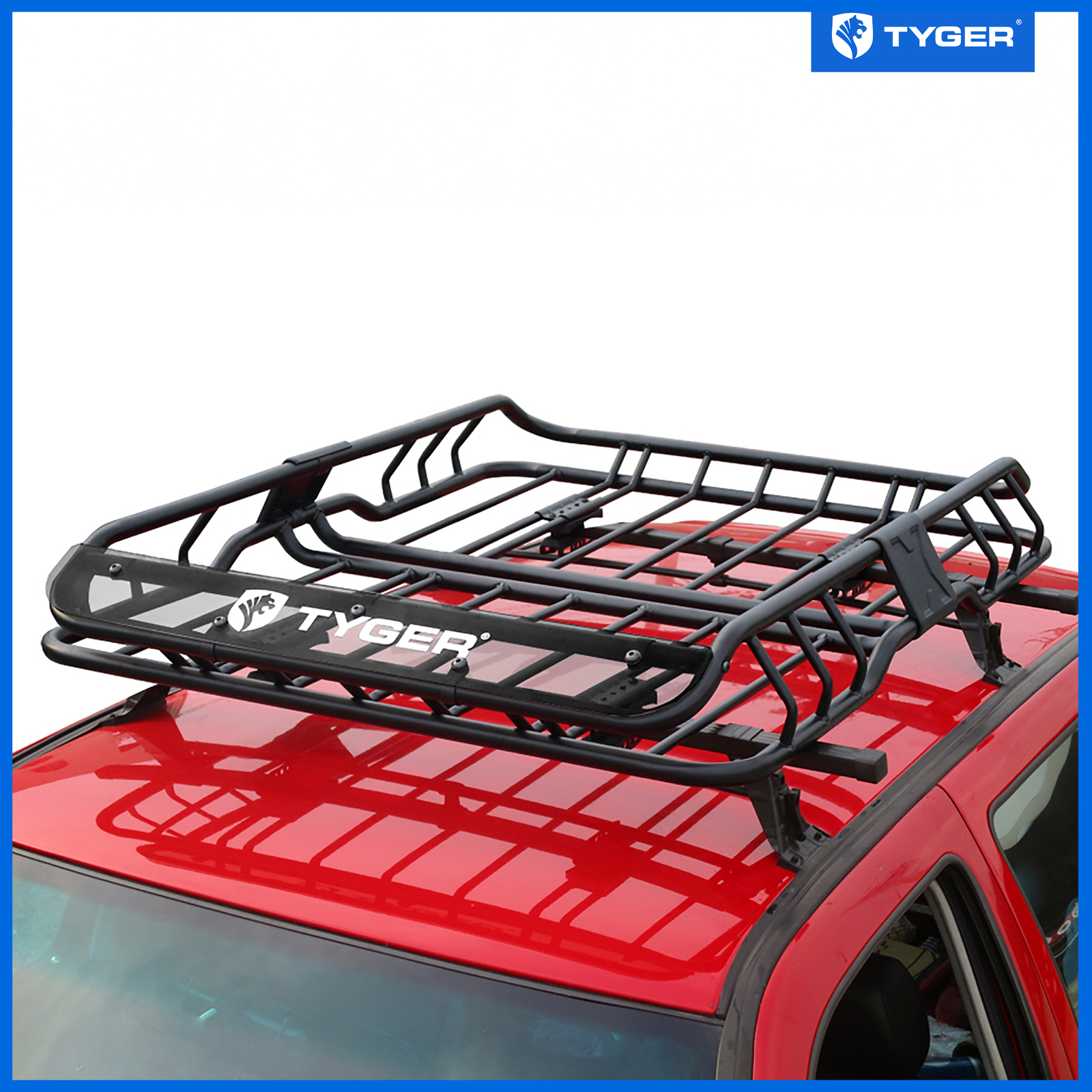 TYGER Heavy Duty Roof Top Cargo Basket Luggage Carrier Rack 47"x37"x6 ...