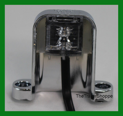 License Plate Light 25 Lumens LED Chrome Surface Mount for Trailers -2. ...