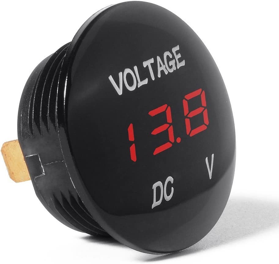 DC12V-24V LED Panel Digital Voltage Motorcycle Car Volt Meter Display ...