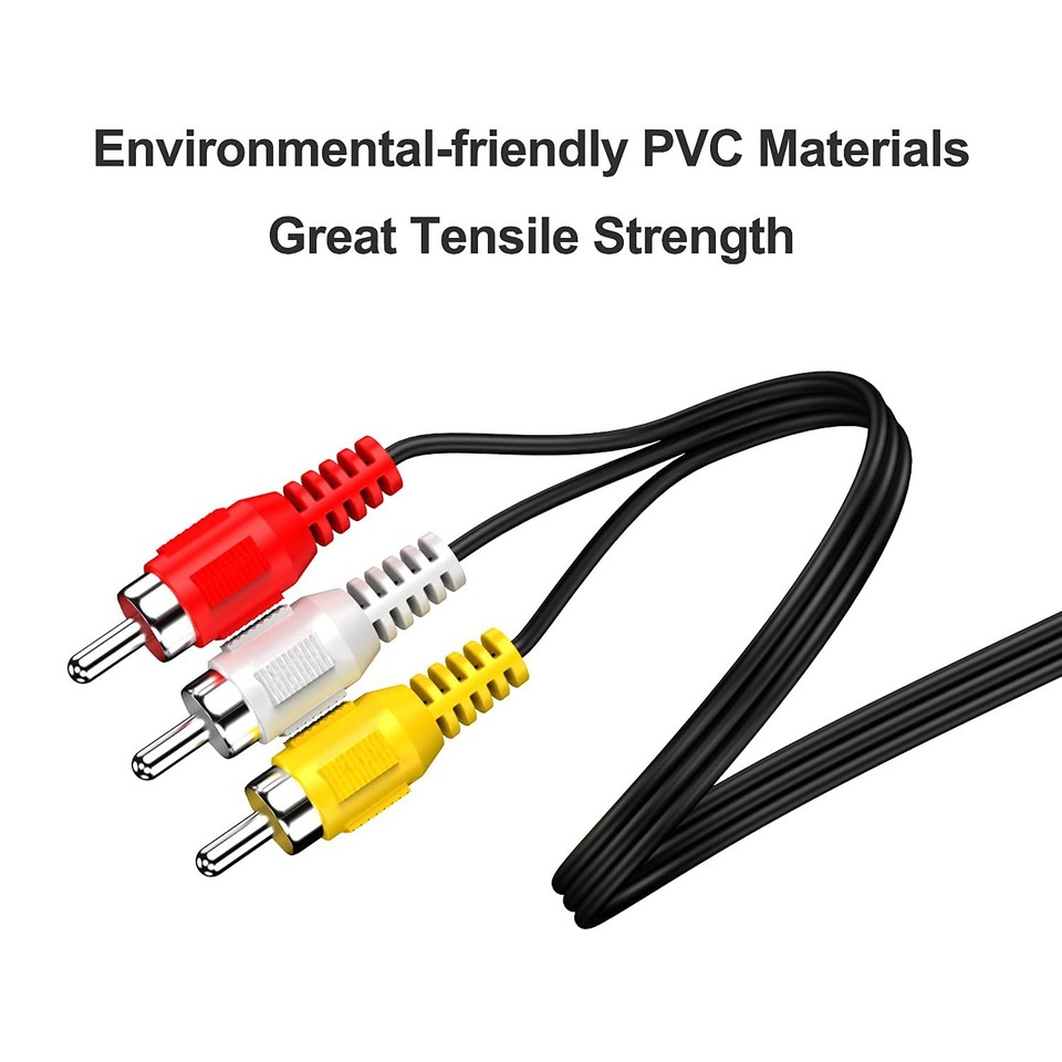 3.5mm to RCA Camcorder Handycam AV Audio Video Output Cable, 1/8" TRRS ...