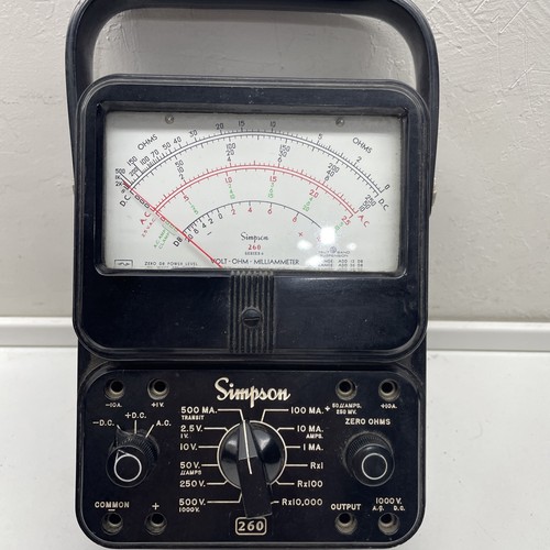 Simpson 260 Multimeter No Leads Untested Amp Ohm Resistance Meter ...