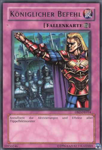 YuGiOh Königlicher Befehl DB2-DE014 Rare GD unl. | eBay.de