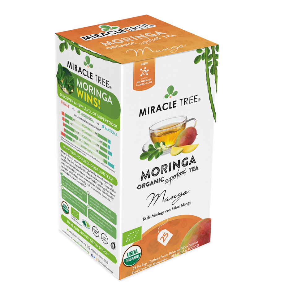 Miracle Tree's Organic Moringa Tea, Mango | eBay