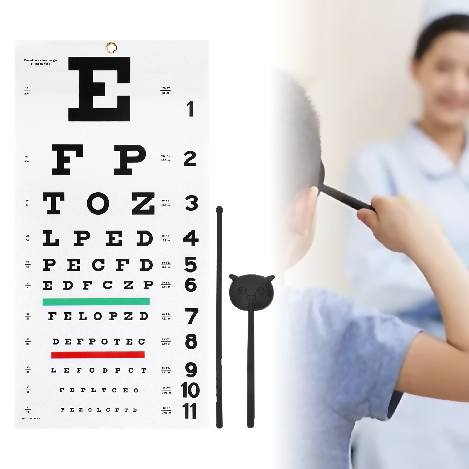 22x11' Eye Chart for School/Doctor/Eye Exams | Grelly USA