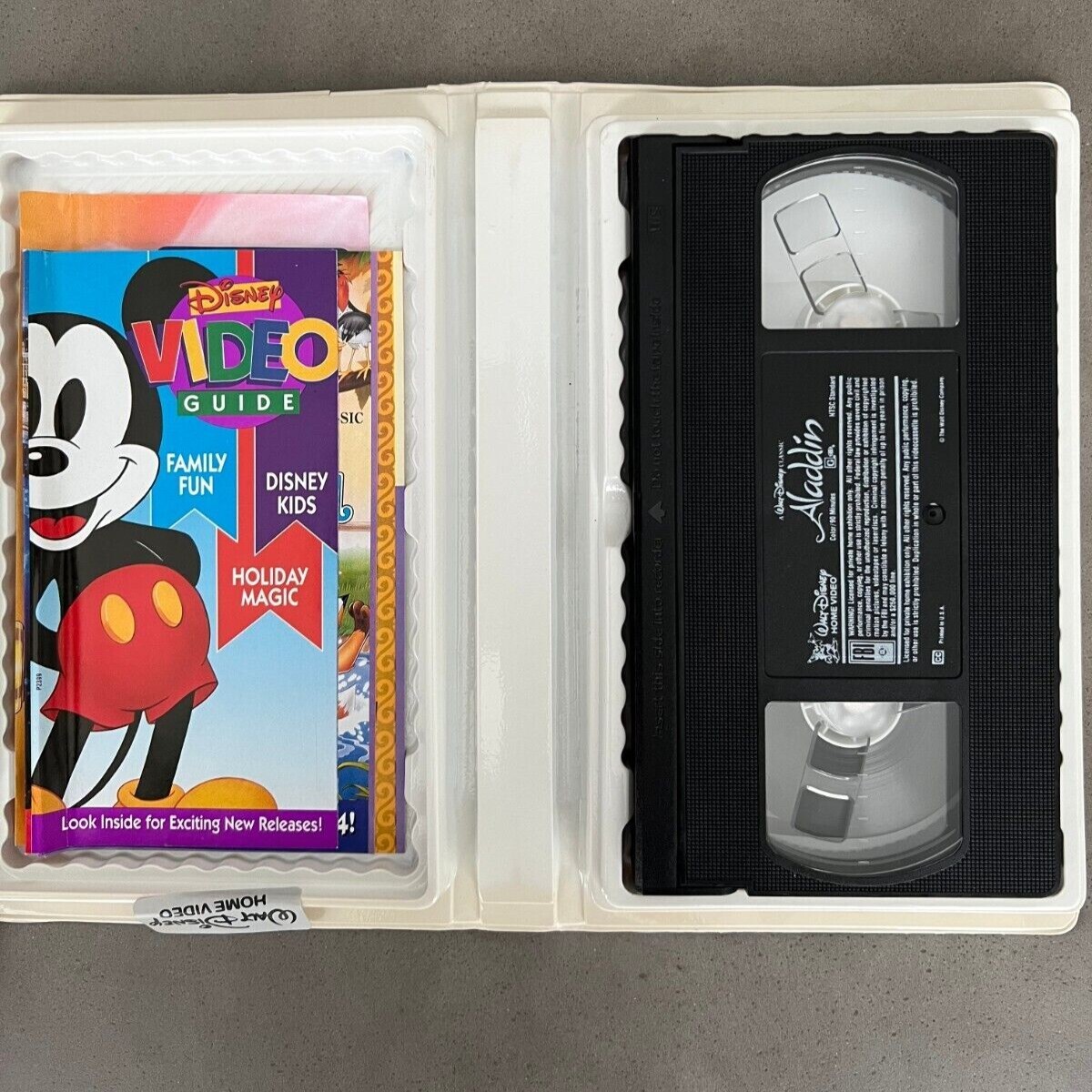 Aladdin (VHS, 1993) Disney black diamond classics movie inserts ...