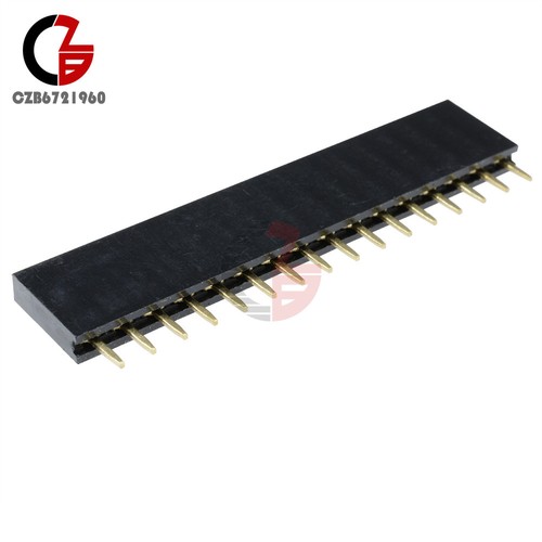 20PCS 2.54mm Pitch 16 Pin 1x16 Pin Single Row Female Straight Header ...