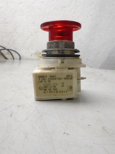 Square D 9001KM1 Red Illuminated Push Button 110-120V 50-60Hz | eBay