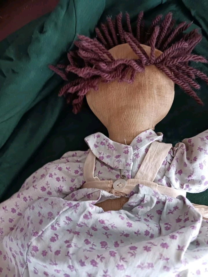 Antique Vintage Volland Raggedy Ann Wooden Heart 16" Orig.clothing | eBay