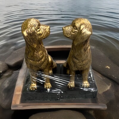 Golden Retriever Dog Bookends Spring Pet Decor In Cap | eBay