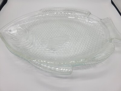 2 Clear Glass Fish Plates 8 X 11 | eBay