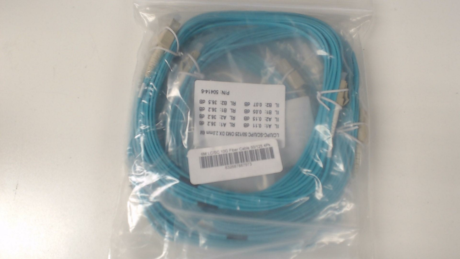 Pack of 4: 6M LC/SC 10G Fiber Cable 50/125 - Aqua Fiber Cables | eBay
