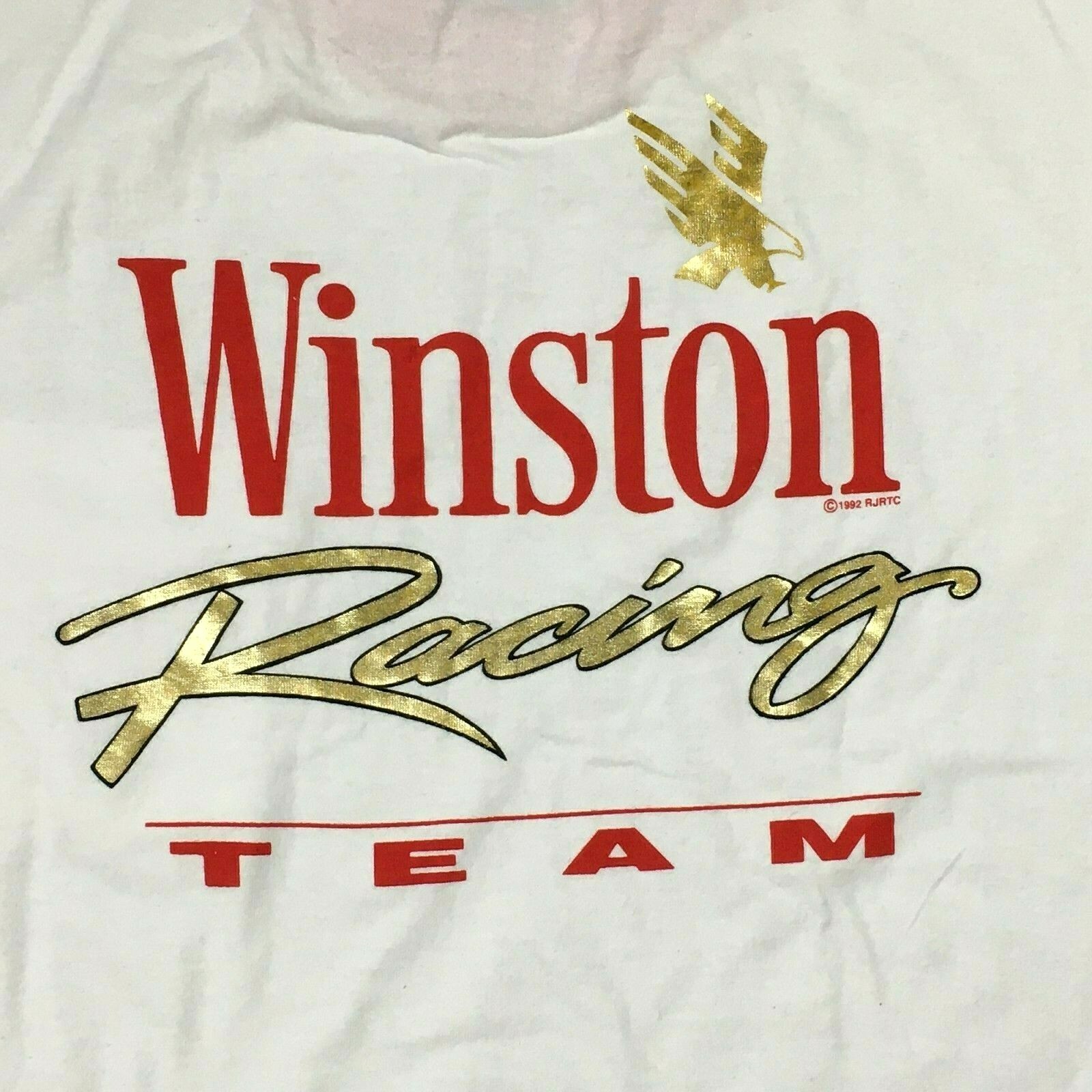 1992 Winston Racing Pocket 2-Sided Graphic T-Shirt Si… - Gem