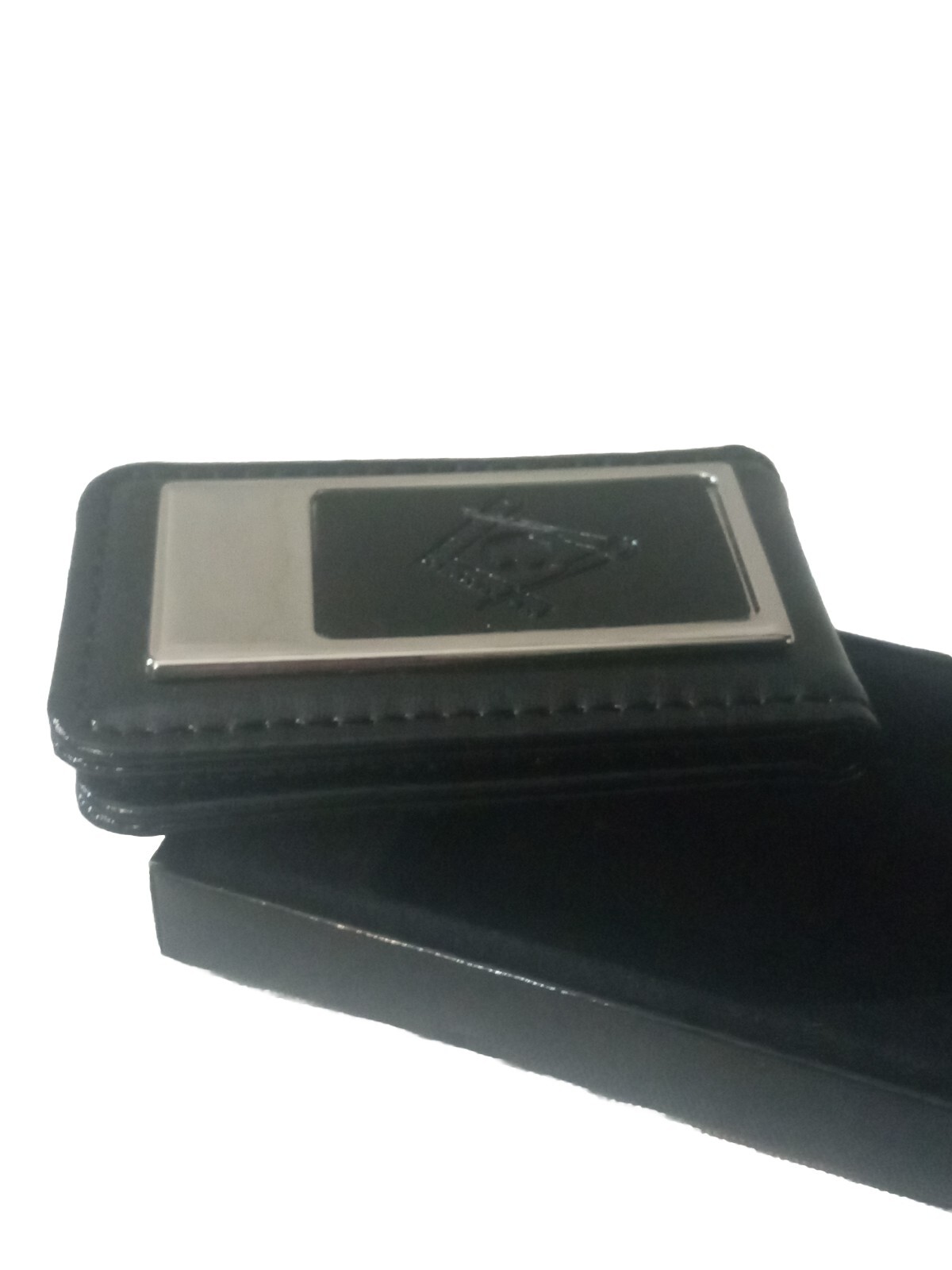 Masonic Money Clip, Square and Compass MASON FREEMASON LEATHER/STEEL ...