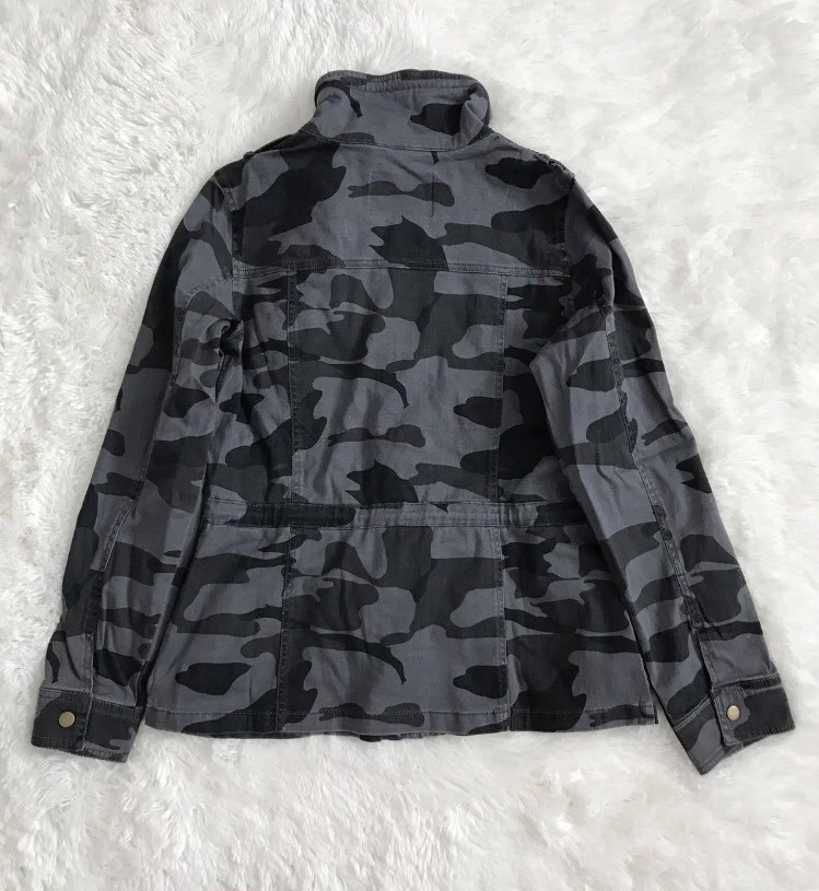 NWTS American Rag Women’s Camouflage-Print Utility Jacket In Gray/Black ...