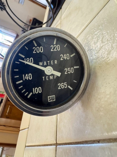 Vtg Stewart Warner Block Letter 2 5/8" Gauge Set Water Oil Fuel Hot Rod ...