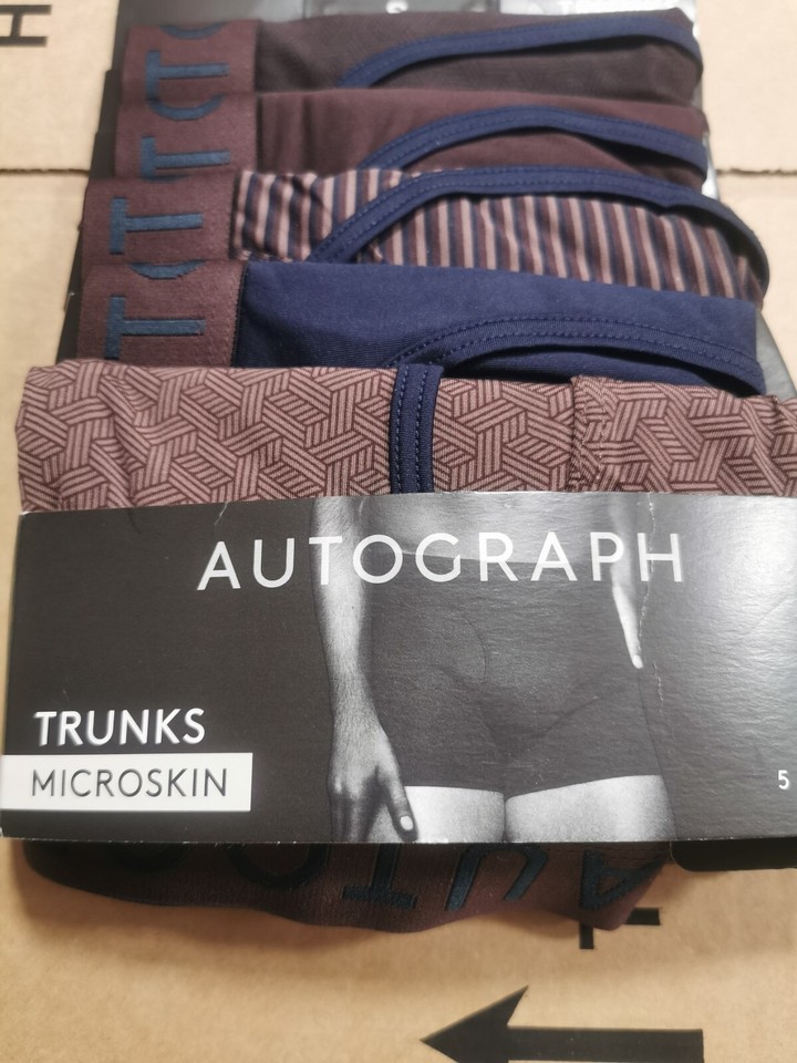 M&S Autograph Mens Microskin Trunks 5 Pack Medium | eBay UK