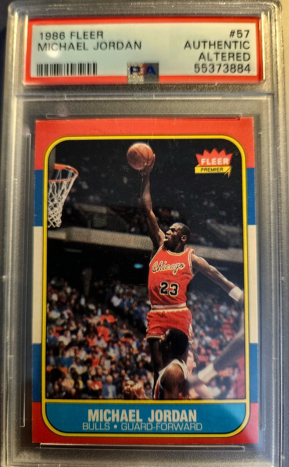 1986-87 Fleer - #57 Michael Jordan (RC) PSA Authentic Alter Centered ...