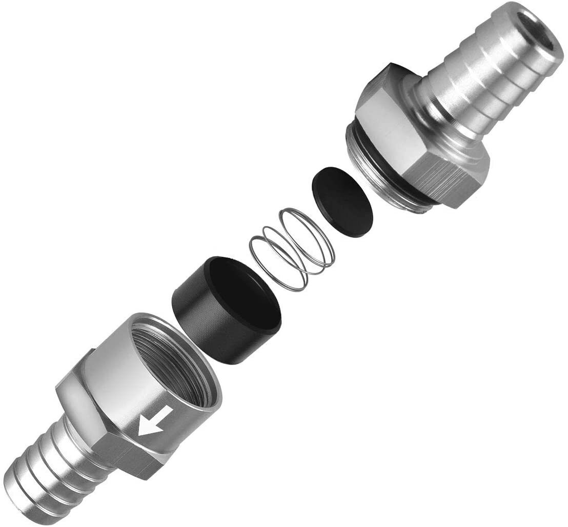 3/8" 10mm Fuel Line One Way Non Return Check Valve Aluminum Petrol ...