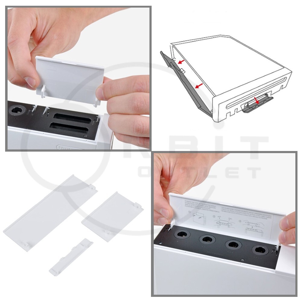 Nintendo Wii Console Door Cover Kit Flap White Replacement Panel Covers ...