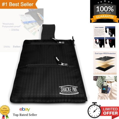 Hidden Travel Wallet with RFID Blocker - Black - Lightweight & Discreet ...