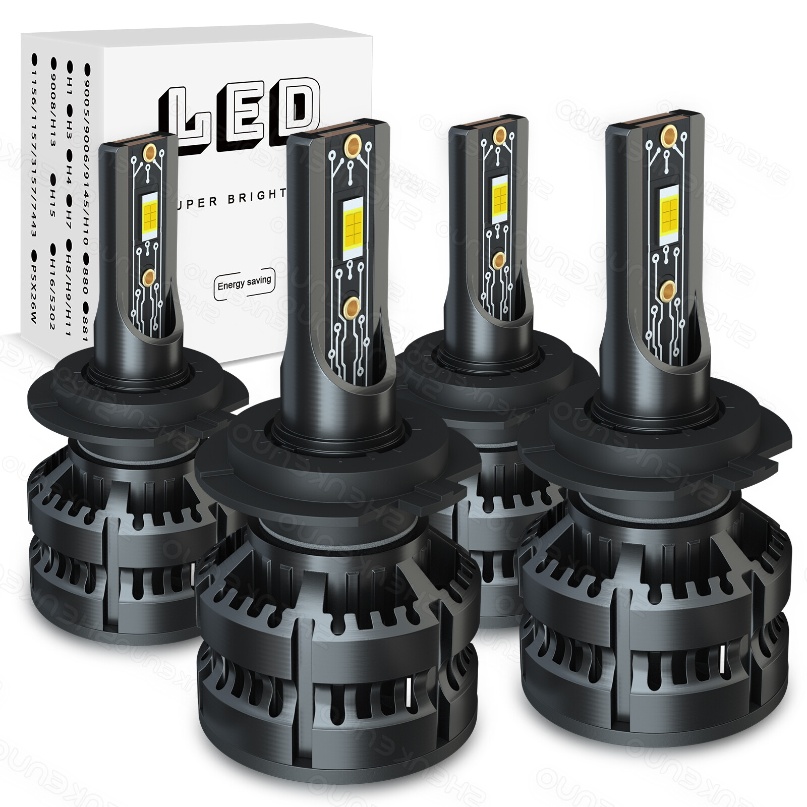 For Mercedes-Benz E350 2006-2013 4pcs H7 LED Headlight High Lo Beam ...