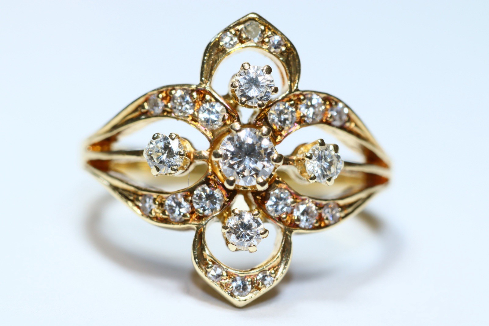 Art Deco 14KP Ring - Gem