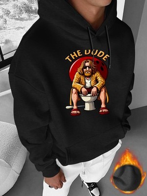 Men's Funny Dude The Dude Big Lebowski Movie Graphic Hooded Sweatshirt ...