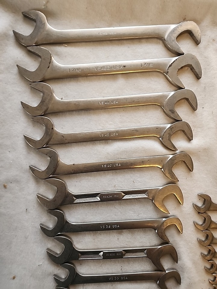 Snap-on LARGE SAE Four Way Angle Open End Wrench Set 3/8"-1-1/2" VS ...