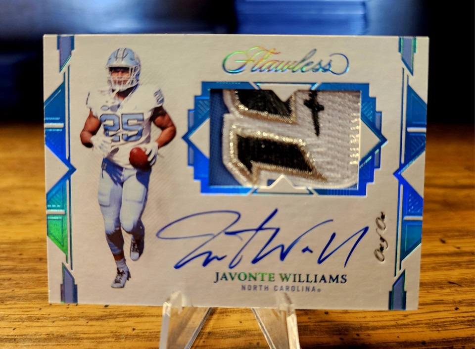 2022 Javonte Williams Panini Flawless Collegiate Patch Auto 1 Of 1 Sick Patch!🔥 | eBay