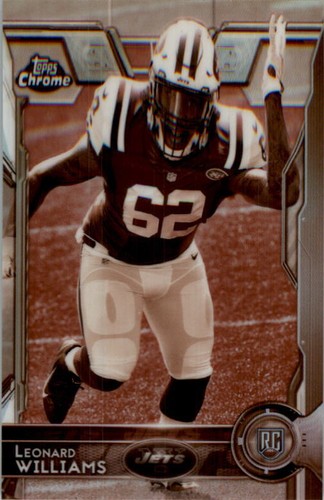 2015 Topps Chrome Sepia Refractors Jets Football Card #130 Leonard ...